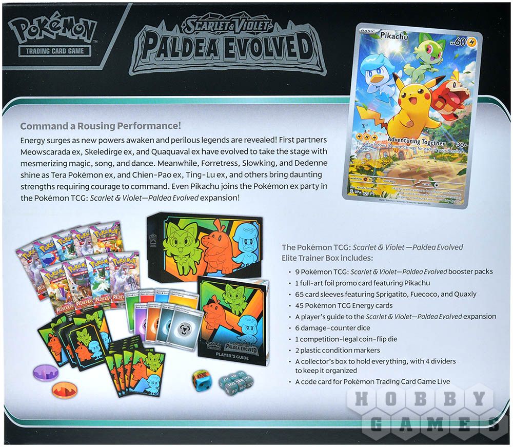 Pokemon TCG. Scarlet and Violet: Paldea Evolved Elite Trainer Box